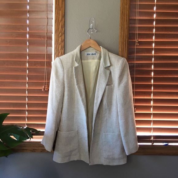 Vintage | Jackets & Coats | Vtg Oatmeal Linen Blazer | Poshmark